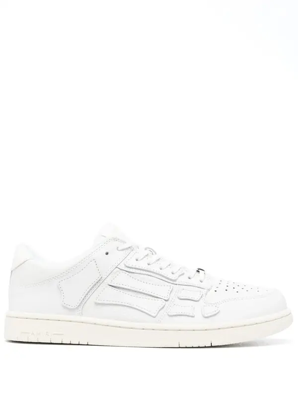 Amiri Sewn Skeleton Leather Applique Sneakers - Bianco
