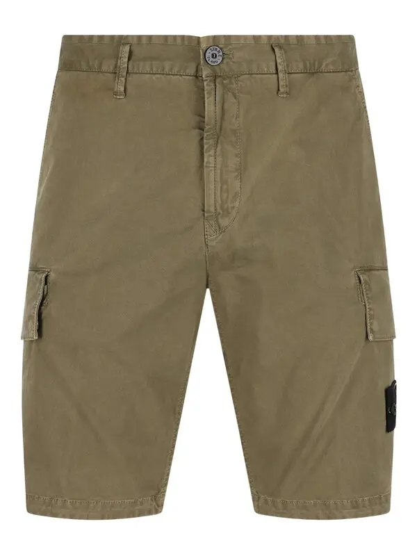 Stone Island Asymmetrical Seam Cargo Shorts