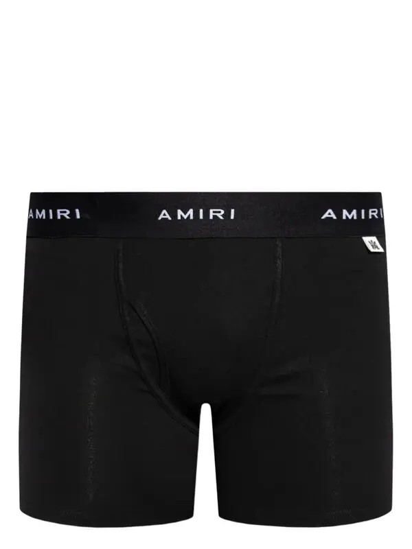 Amiri Logo-print Cotton-spandex Briefs 2-pack - Nero