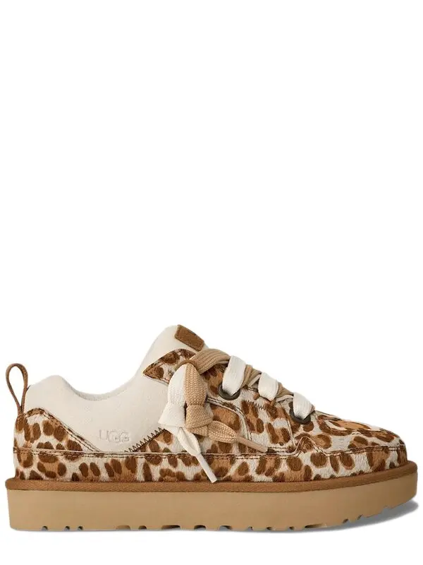 UGG Lace-up Sneakers With Webbing Heel Strap And Padded Tongue - Marrone