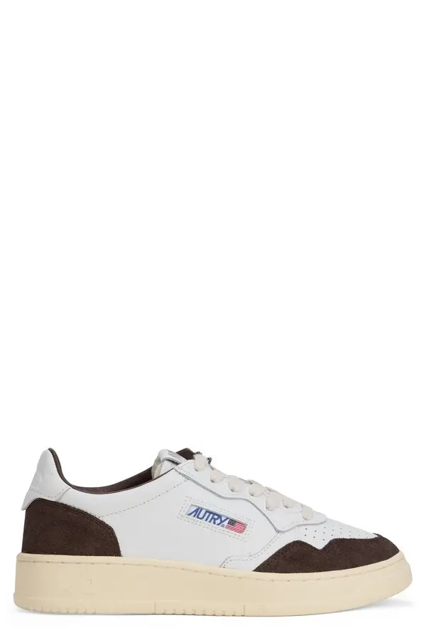 AUTRY Suede Detail Leather Sneakers - White