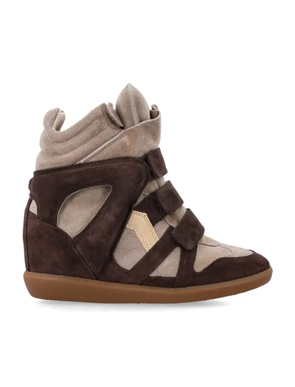 Isabel Marant Étoile Suede High-top Wedge Sneakers - Chocolate/sand Brown