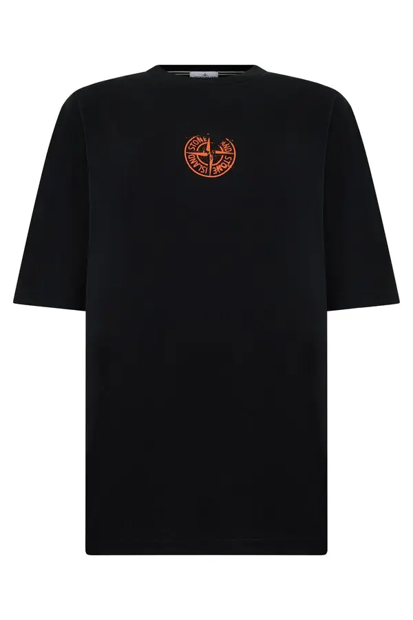 Stone Island Mini Logo Cotton T-shirt For
