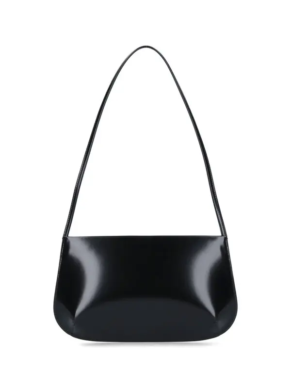 FANE Calf Leather Shoulder Bag - Black