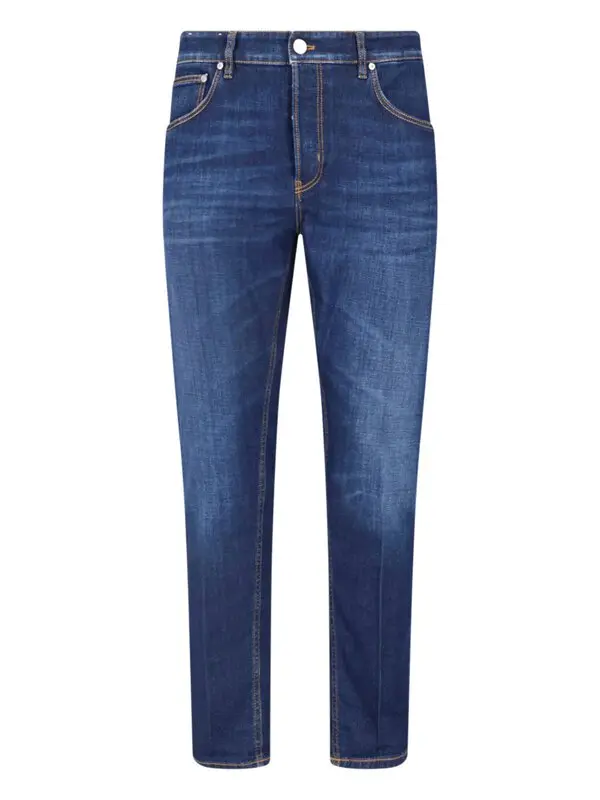 PT TORINO Slim-fit Enamel-blend Jeans