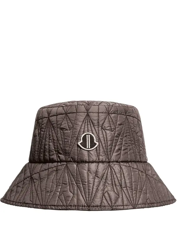 Moncler Quilted Bucket Hat - Marrone