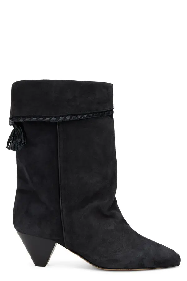 Isabel Marant Étoile Style Cone-heel Ankle Boots With Rolled Finish