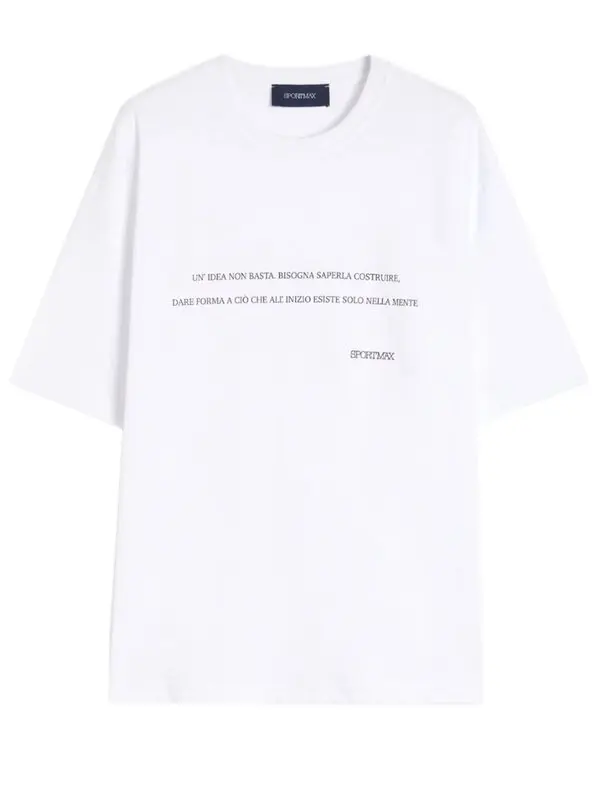 Sportmax Rounded Neck Short-sleeve Tee With Custom Chest Print
