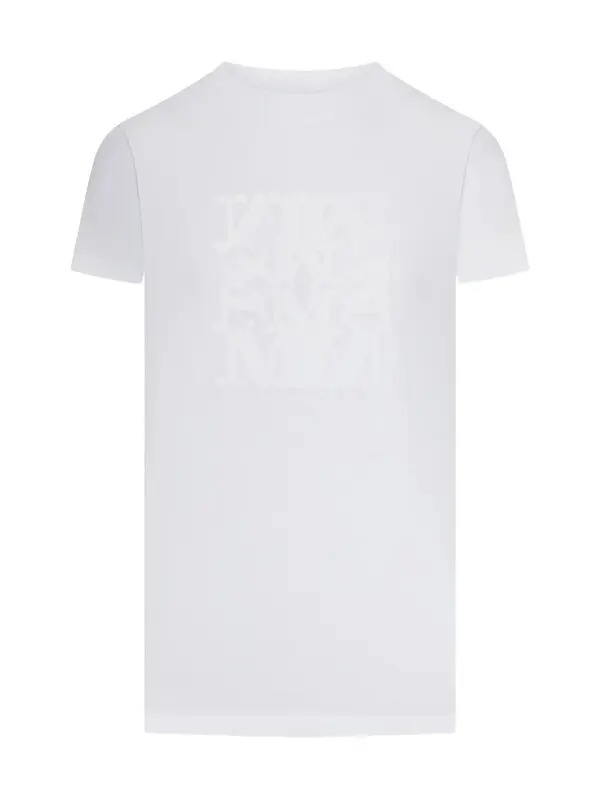 Max Mara Rib-knit Crew Neck Cotton T-shirt - Bianco