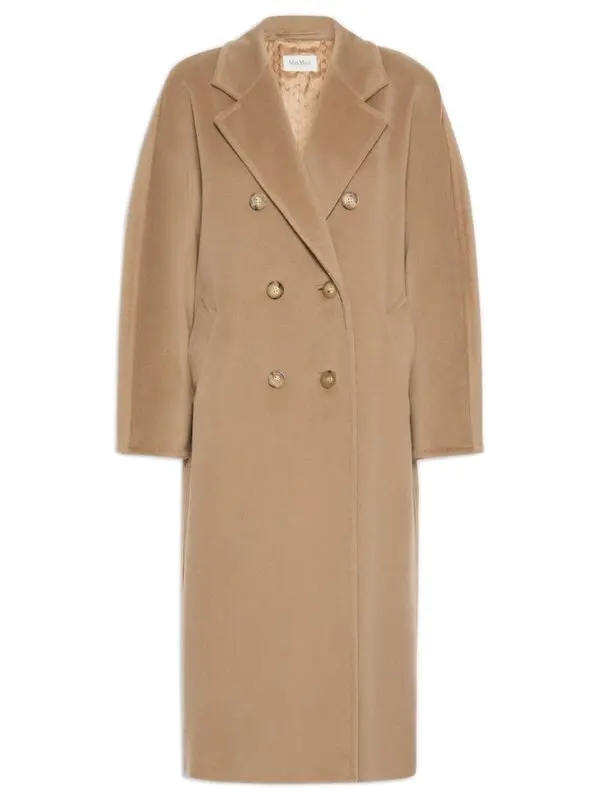 Max Mara Oversized Wool & Cashmere Beaver Wrap Coat With Roll-up Kimono Sleeves