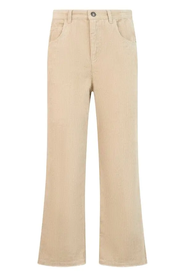 MARANT ETOILE Flared Pants In Lightweight Cotton-blend