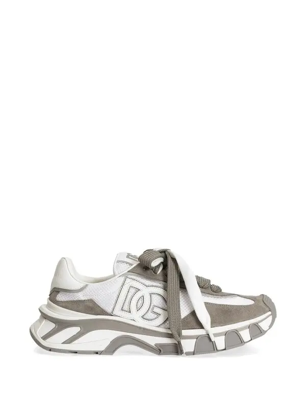 Dolce & Gabbana Dolce Style Nylon & Calfskin Dg Patch Sneaker For
