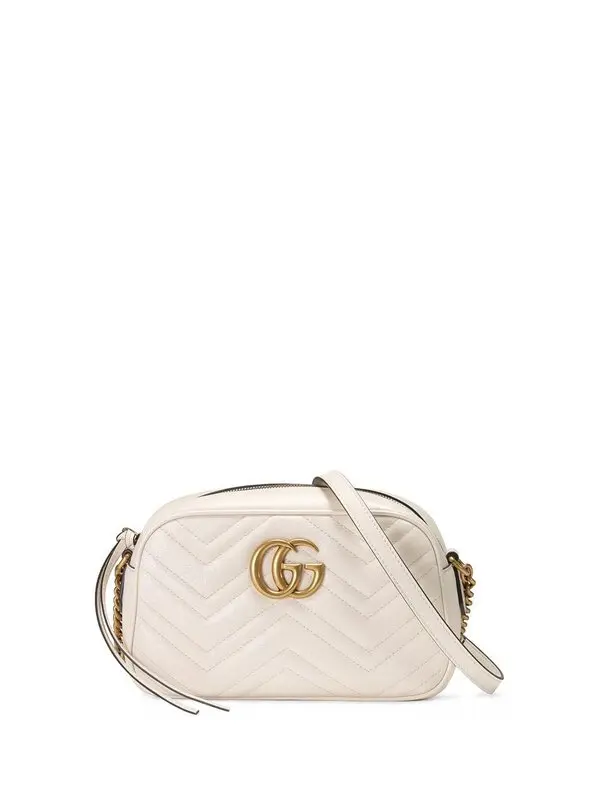 Gucci Quilted Chevron Mini Shoulder Bag - Bianco