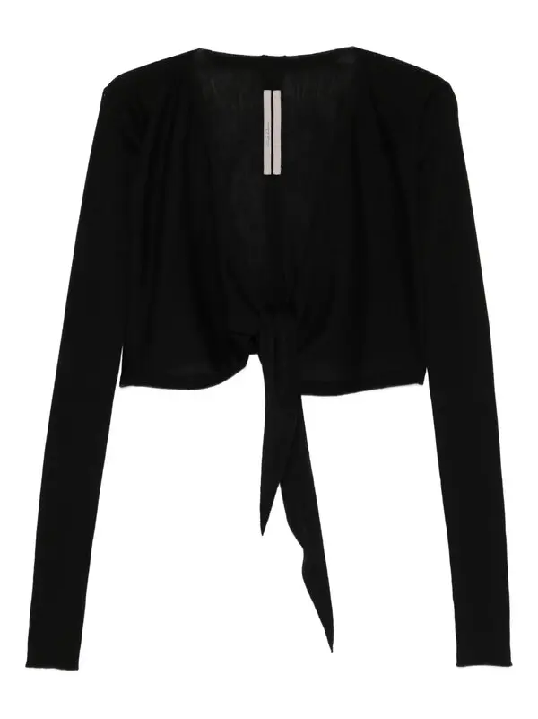 Rick Owens Wrap-around Wool V-neck Sweater