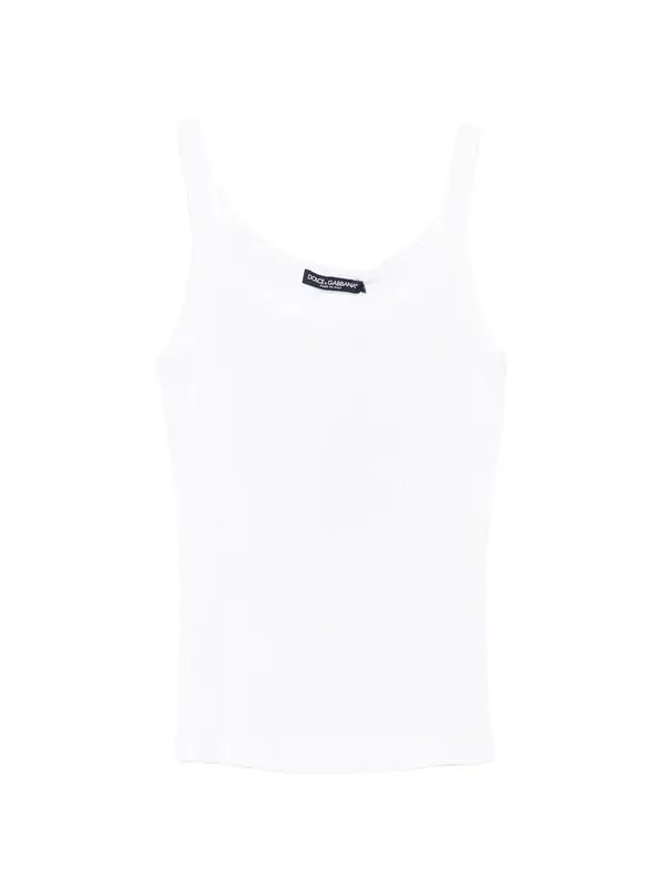 Dolce & Gabbana Fixed Shoulder Strap Top With Front Logo Detail