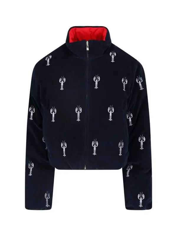 Thom Browne Inspired Down Puffer Jacket - Blue