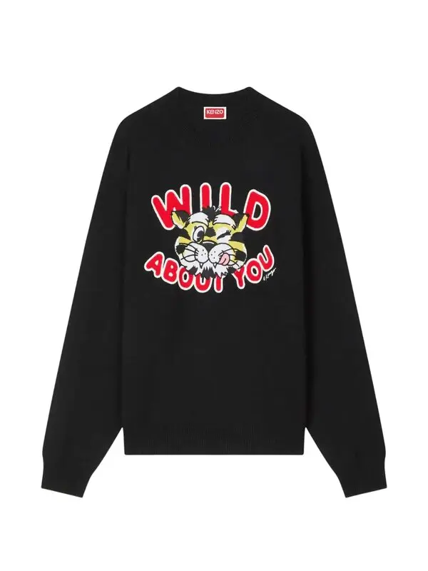 Kenzo Wild Tiger" Wool-cotton Jumper - Nero