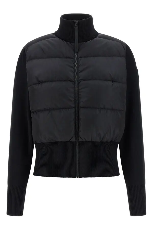 Canada Goose Down-filled Wool Jacket With Rib-knit Collar And Zipper Pockets