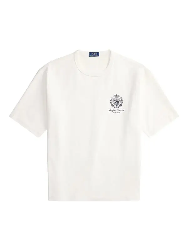Polo Ralph Lauren Relaxed-fit T-shirt With 1986 Circular Graphic - Bianco
