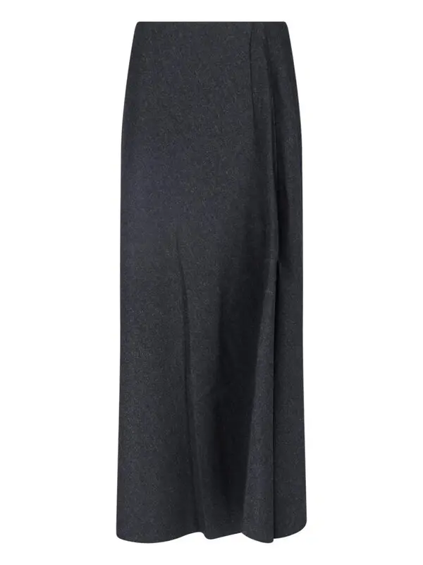 Giorgio Armani Wool-cashmere Knit Skirt - Grey