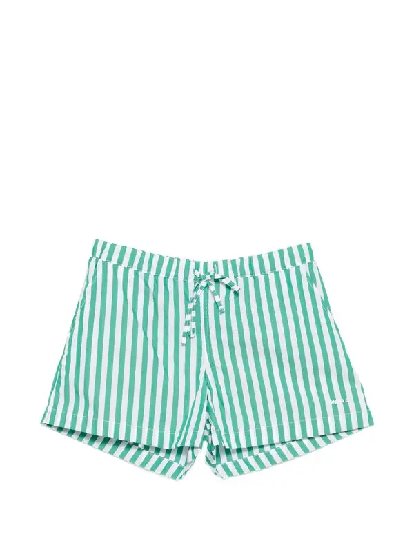 HUNZA G Embroidered Detail Drawstring Mini Shorts