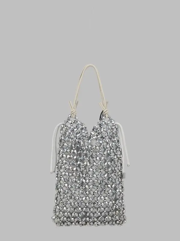 Staud Beaded Shoulder Bag - Silver