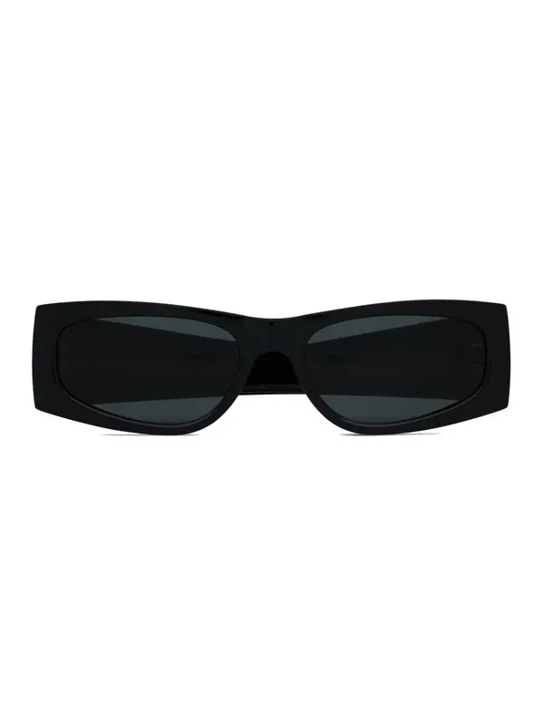Saint Laurent Rectangular Acetate Sunglasses With Thick Frames, Nylon Lenses & Wide Temples