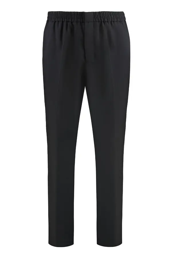 AMI Paris Virgin Wool Elastic Waist Trousers