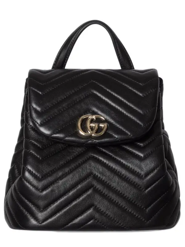 Gucci Quilted Nappa Leather Shoulder Bag With Double G Hardware