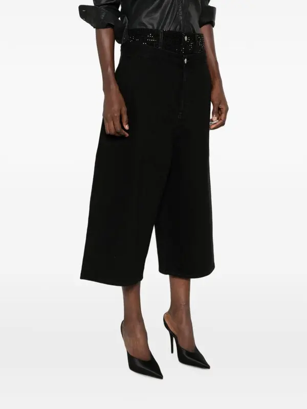 Attico Denim Cotton Bermuda Shorts