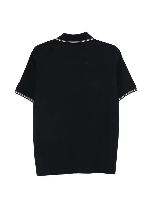 Emporio Armani Logo Cotton Polo Shirt - Blue