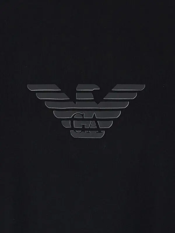 Emporio Armani Logo Cotton T-shirt - Black