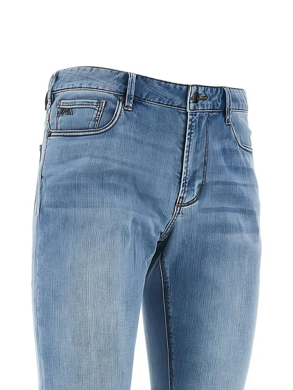 Emporio Armani Cotton Denim Jeans - Blue