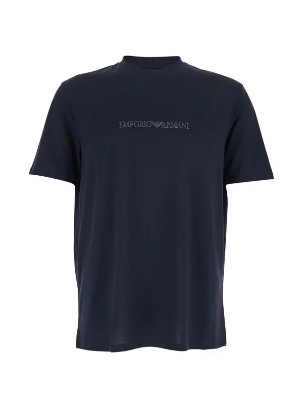Emporio Armani Logo Cotton T-shirt - Blue