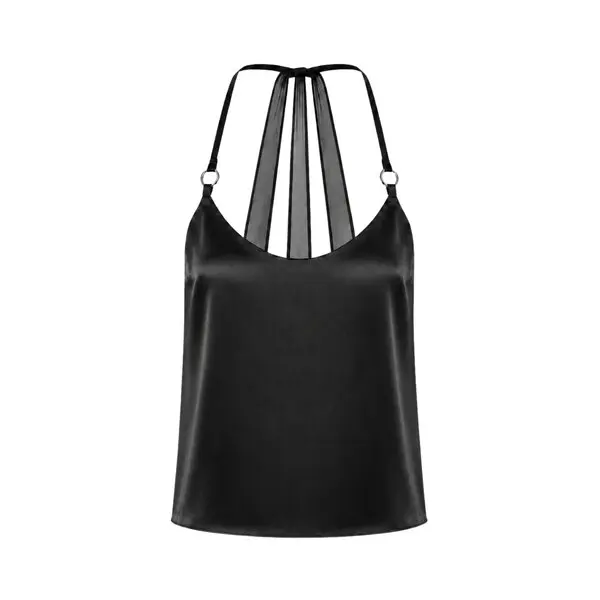 OW Lindsey Satin Top - Black