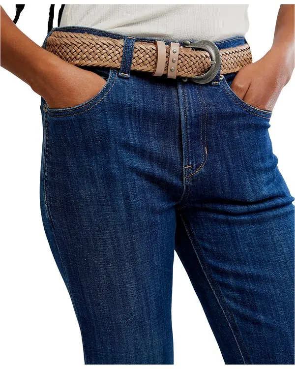 Free People Double Knot High Rise Straight Leg Jeans