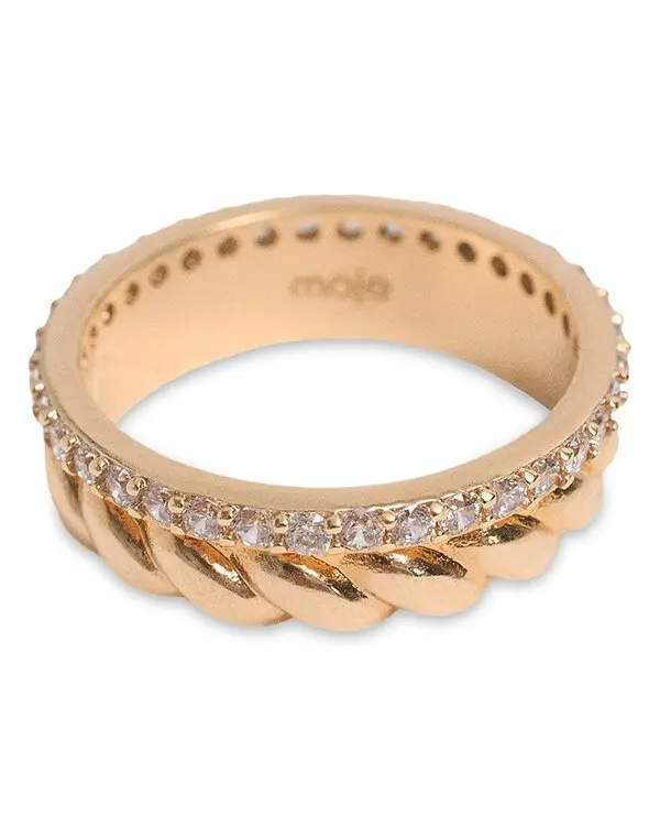 Maje Twisted Cubic Zirconia Ring