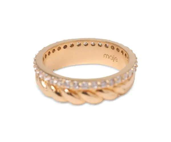 Maje Twisted Cubic Zirconia Ring