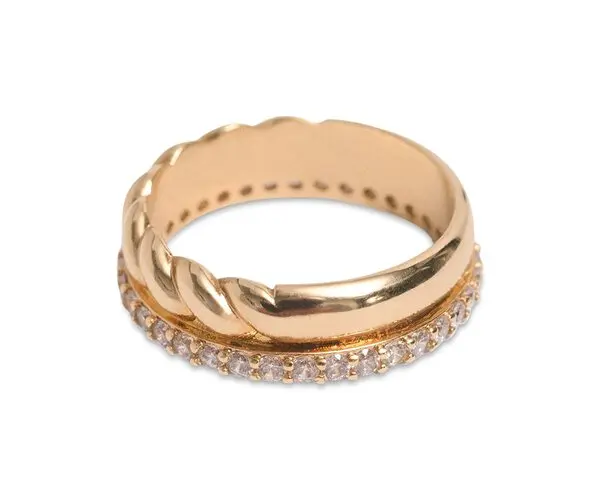 Maje Twisted Cubic Zirconia Ring