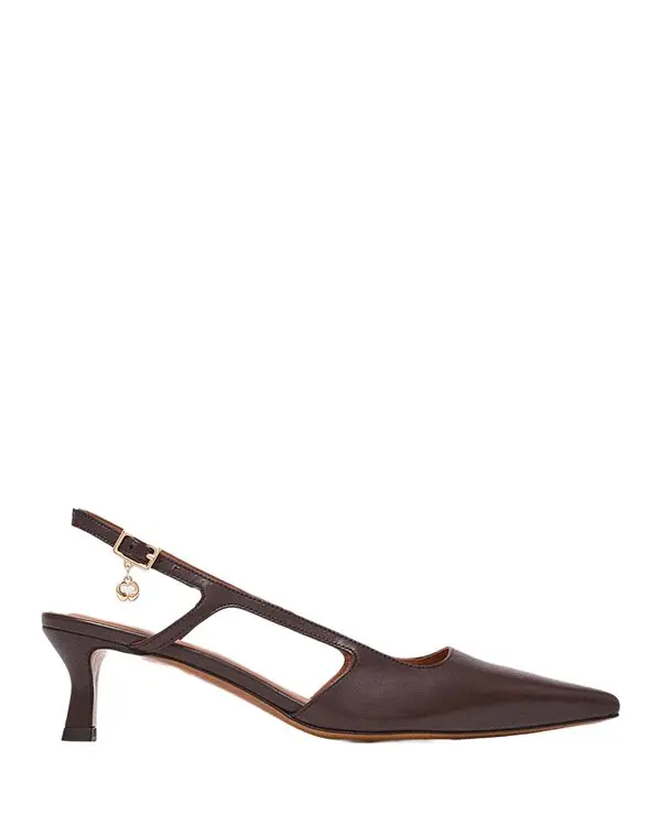 Maje Leather Slingback Pumps