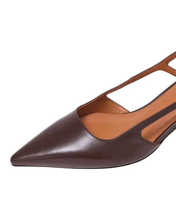 Maje Leather Slingback Pumps
