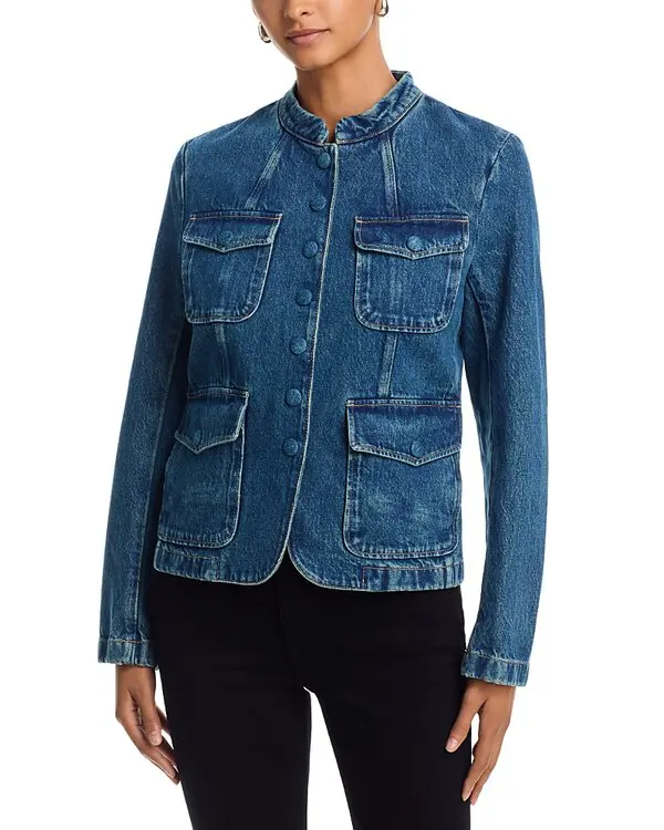 Rag & Bone Mercer Denim Stand Collar Jacket