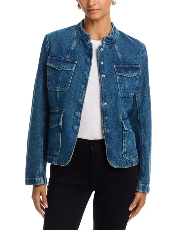 Rag & Bone Mercer Denim Stand Collar Jacket