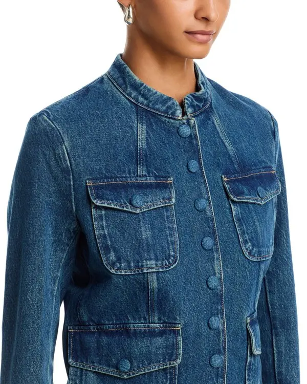 Rag & Bone Mercer Denim Stand Collar Jacket