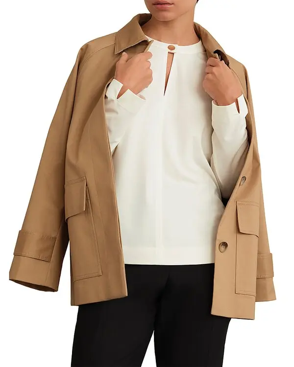 HOBBS LONDON Janey Ponte Tunic - Ivory