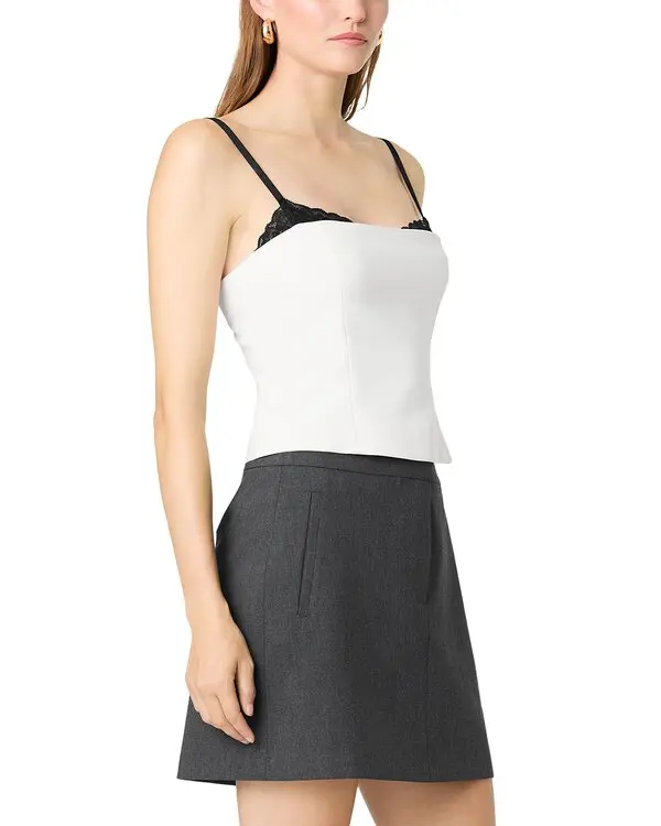 French Connection Azra Lace Trim Camisole - Porcelain Multi