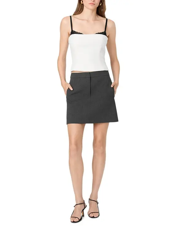 French Connection Azra Lace Trim Camisole - Porcelain Multi