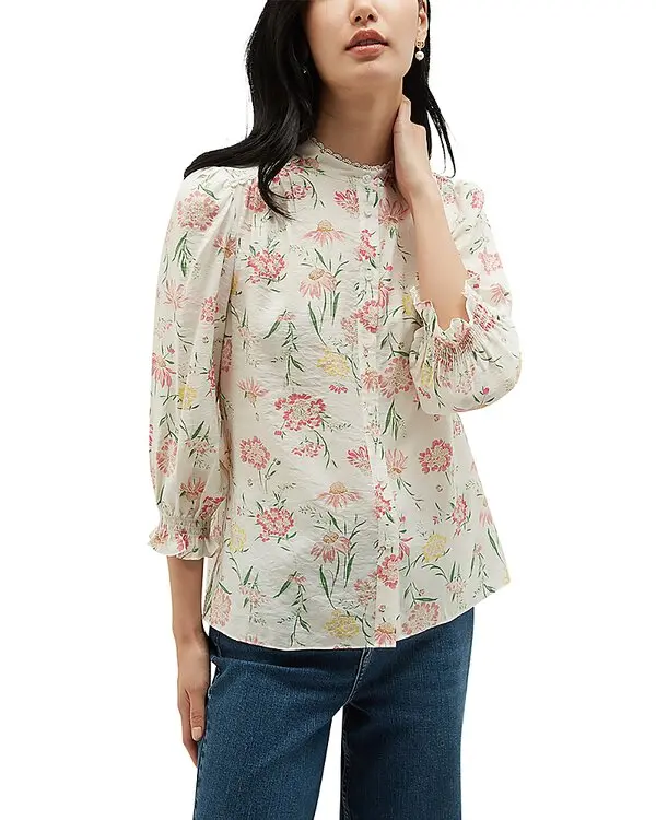 HOBBS LONDON Frances Blouse - Ivory Multi