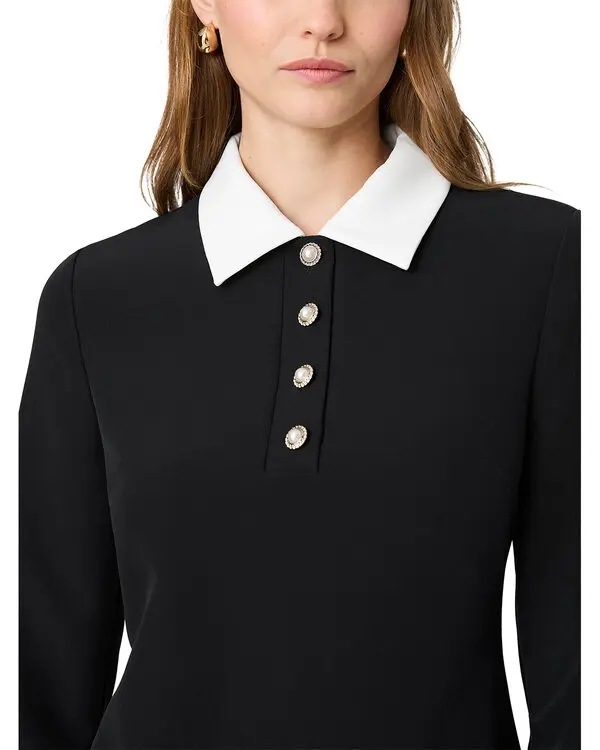 French Connection Echo Crepe Long Sleeve Mini Dress