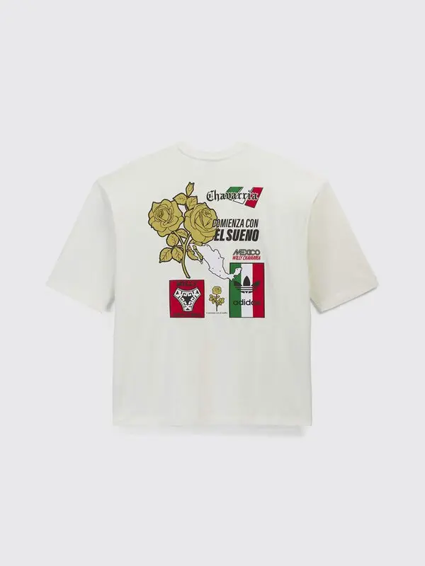 ADIDAS ORIGINALS Cotton Crewneck T-shirt With Logo And Dropped Shoulders